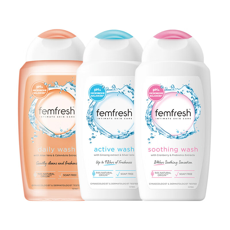 芳芯（femfresh）经典款女性私处洗液护理液亲肤护理弱酸沐浴露 洋甘菊+百合+蔓越莓）250ml*3_身体护理_美护达人_禄品福利_企业 ...